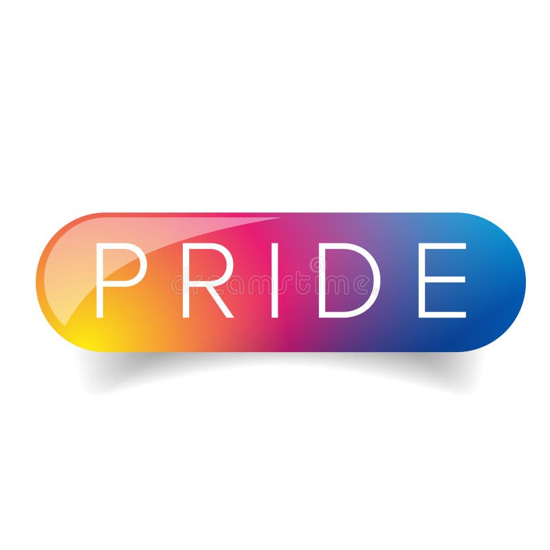 Pride Lgbt Rainbow Button Stock Vector Illustration Of Design