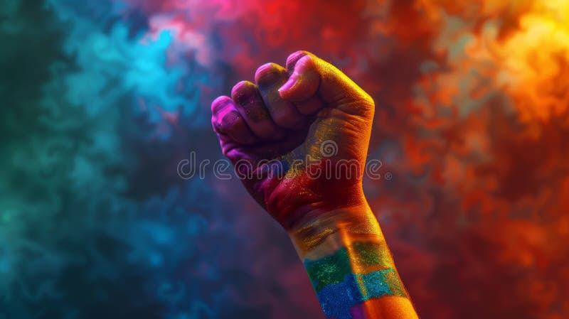 Pride Lgbt Rainbow Fist Lgbtq Flag Fight Poster Power Symbol Solidarity
