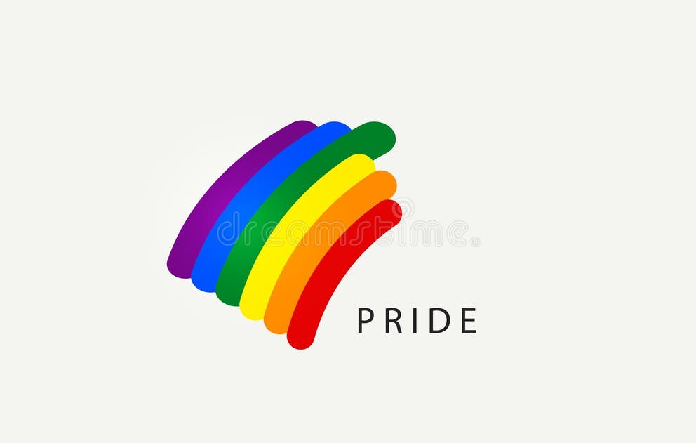 Pride Logo: Rainbow Equality Symbol for LGBTQ Support. Stock Vector ...