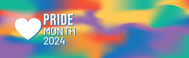 Pride Month Banner With Pride Flag Lgbtq Rainbow Flag With Pride Month