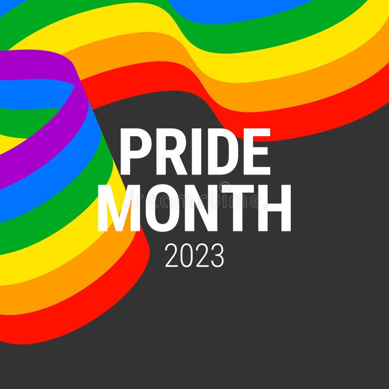 Pride Month 2023 Concept Freedom Rainbow Flag Gay Parade Annual