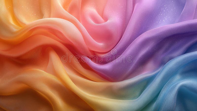 Pride Month Flag. Soft Pastel Fabric with Gradient of Rainbow Colors ...