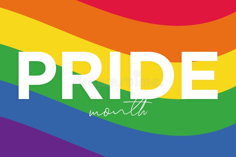 Pride Month Lgbt Flag Poster Banner Or Rainbow Flag Of Lgbt Stock