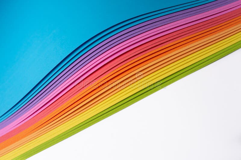 Color Paper Stack Texture Background, Pink Orange Light Blue, Purple ...