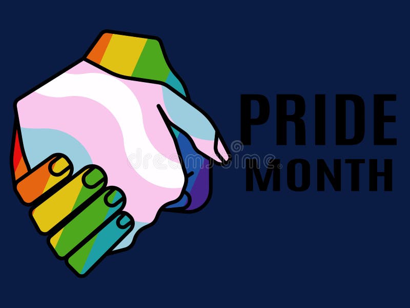 Pride Month, Support Hand in Flag Colors, Idea for Poster, Banner or ...