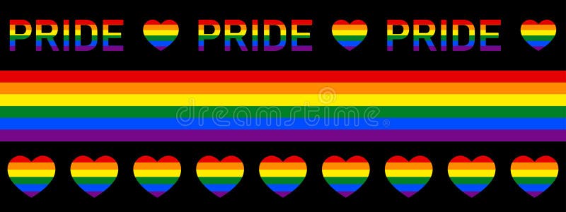 Pride Month Washi Tape, Rainbow Colors Border Line or Frame Design, Set ...