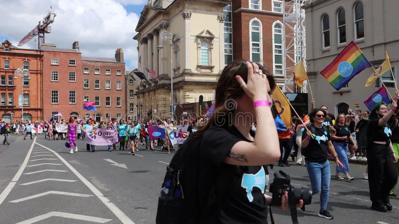 Pride Parade in Dublin, Ireland Stock Footage - Video of daytime ...