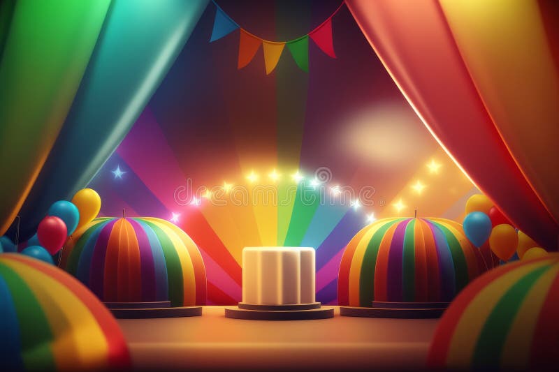 Pride Party and Stage Background. Illustration AI Generative Stock ...