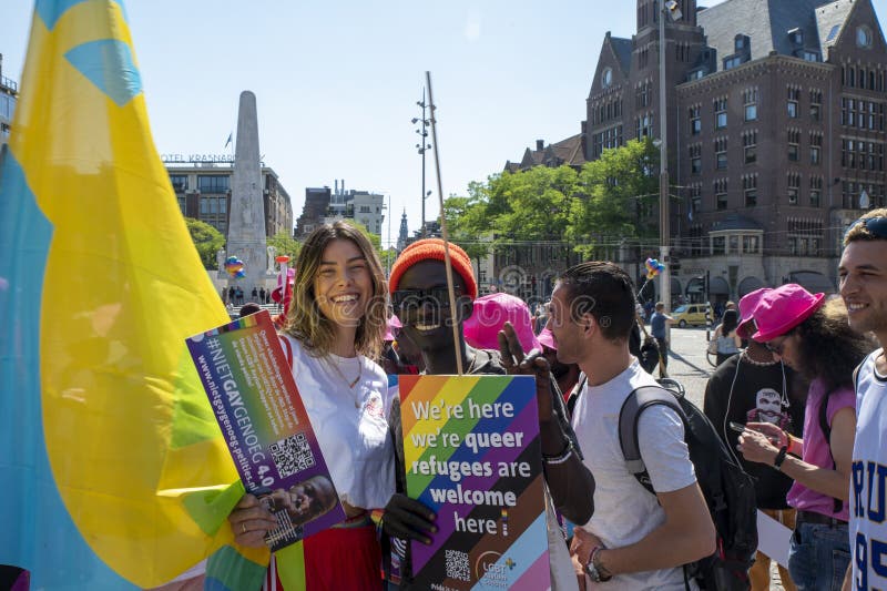 AMSTERDAM, NETHERLANDS - The Pride Walk Demonstration At Amsterdam - 20 ...