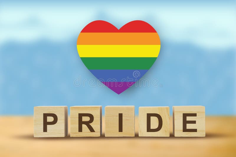 Pride on Word Letters Cube, Rainbow Color. LGBT Pride Symbol Concept ...