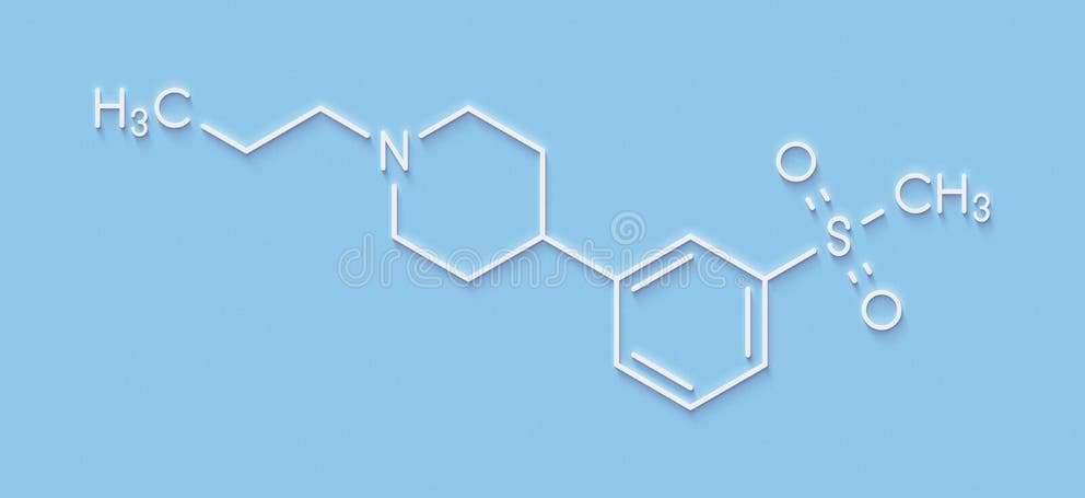 Pridopine Drug Molecule. Skeletal Formula. Stock Illustration ...