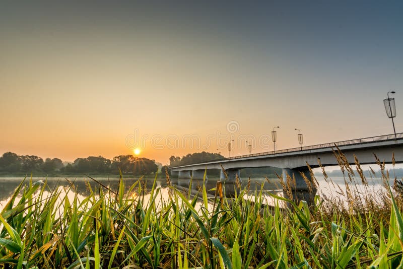 Prienai Bridge stock image. Image of nature, water, sunlight - 61453471