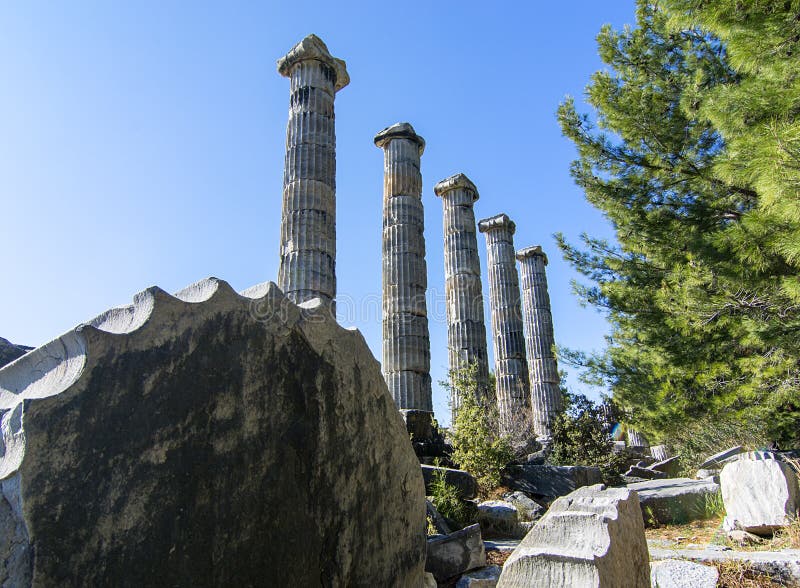 Priene ancient city stock photo. Image of temple, greek - 94252476