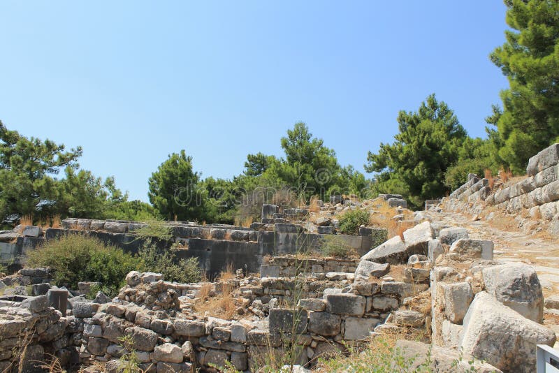 Priene Ruins of an Ancient Antique City Stock Image - Image of ...