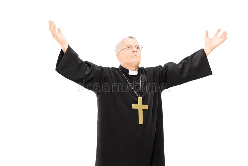 Priest Black Mantle Gesturing Hands Stock Photos - Free & Royalty-Free ...