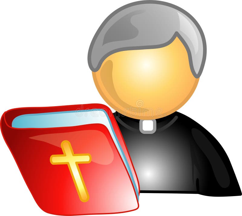 Priest Career Icon or Symbol Stock Vector - Illustration of clergy ...