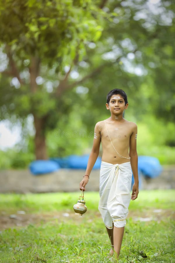 A Priest Child Walking at Forest Stock Image - Image of garden ...