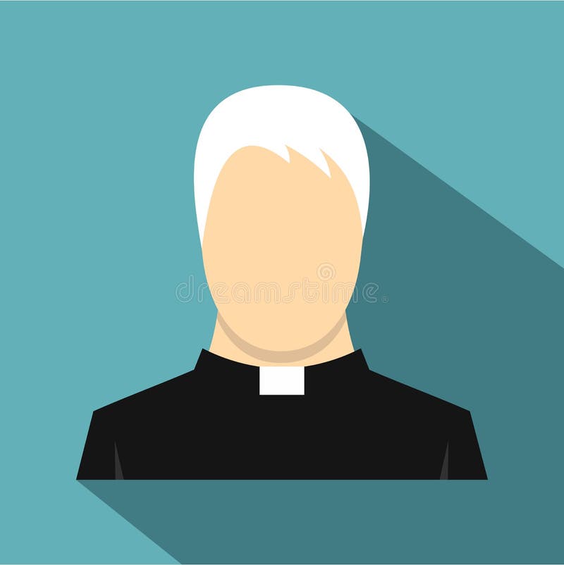 Priest icon, flat style stock vector. Illustration of christianity ... Priest icon, flat style stock vector. Illustration of christianity ...
