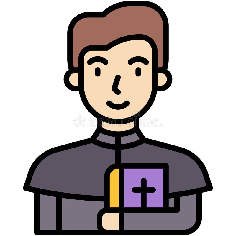 Priest Icon, Holy Week Related Vector Illustration Stock Vector ...