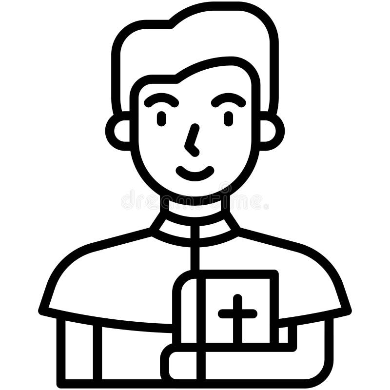 Priest Icon, Holy Week Related Vector Illustration Stock Vector ...