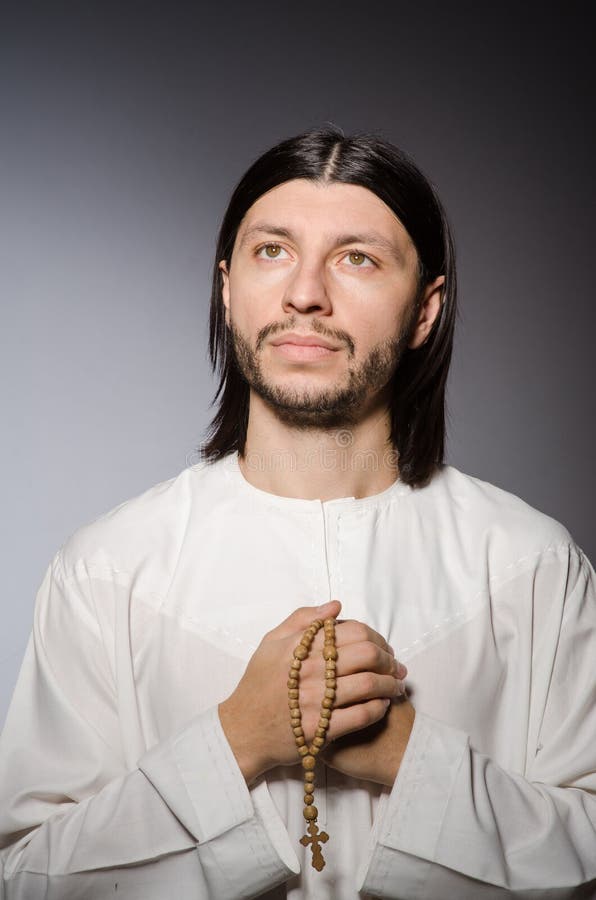 Priest man in religious stock image. Image of portrait - 46623809