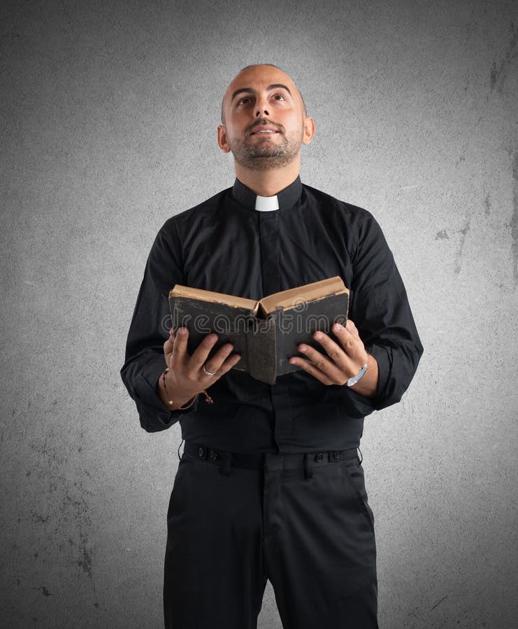 Priest praying stock photo. Image of pose, jesus, catholicism - 53175830