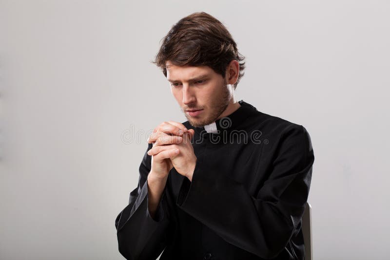 Catholic Priest on Altar Praying during Mass Editorial Stock Image ...