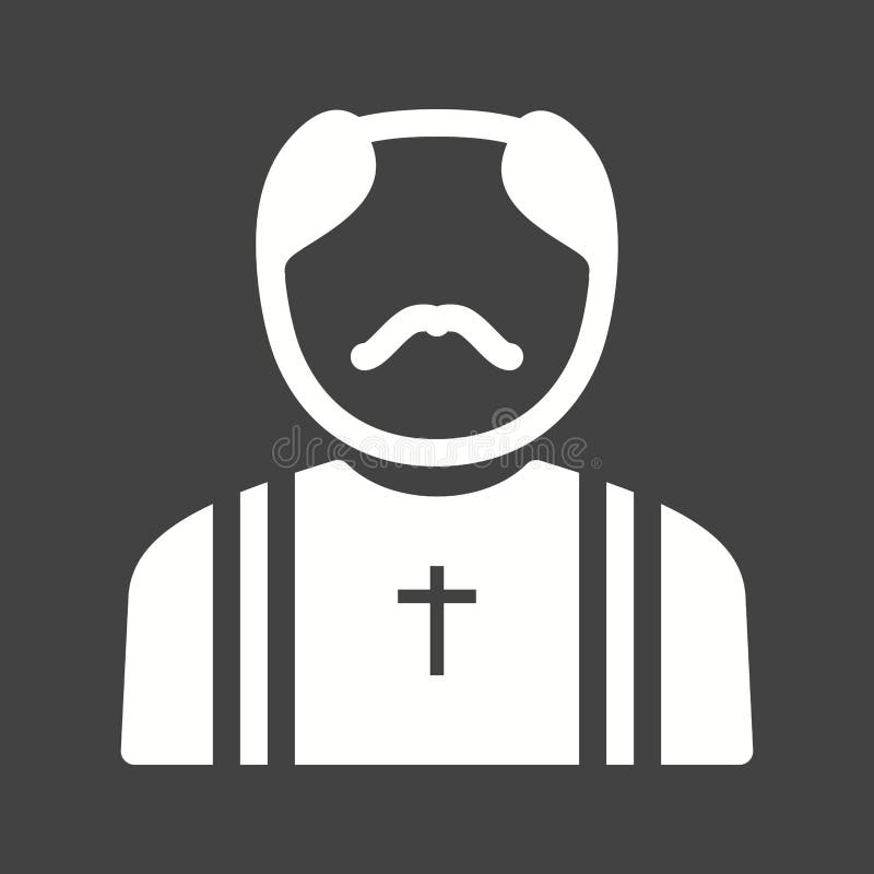 Priest stock vector. Illustration of catholic, vector - 99657341