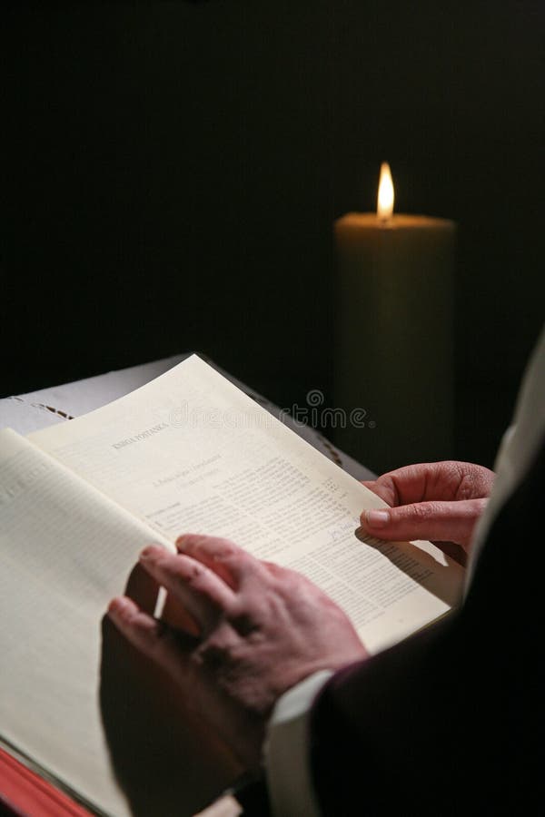 Priest reading a bible stock image. Image of priest, prayer - 91108659