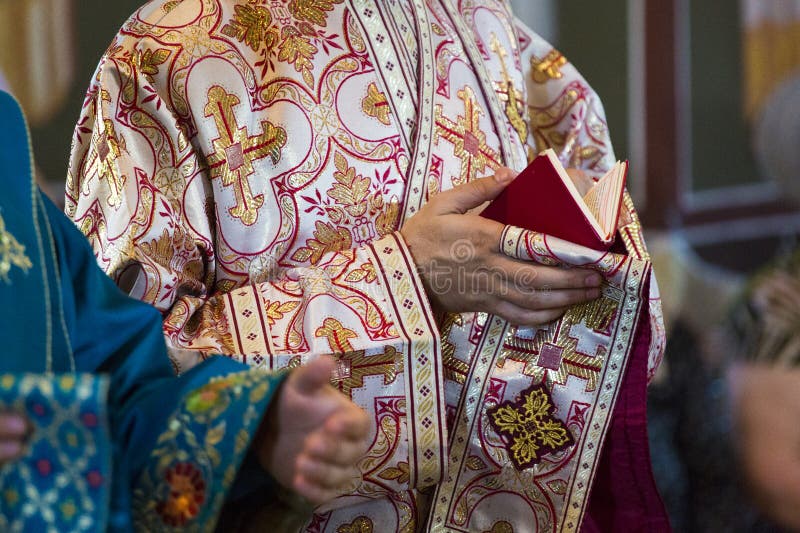 Priest Reading from the Holy Bible Stock Image - Image of hands, girl ...