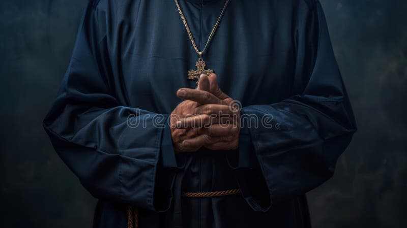 The Priest S Clasped Hands. AI Generated Stock Illustration ...