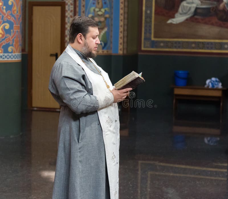 Priest Serving in the Orthodox Church Editorial Stock Photo - Image of ...