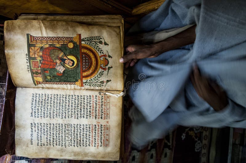 Man Holding a Holy Script, Ethiopia Stock Photo - Image of color ...
