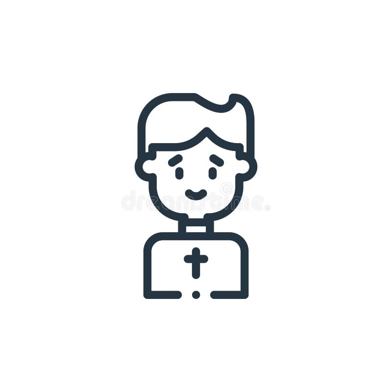 Priest Vector Icon. Priest Editable Stroke. Priest Linear Symbol for ...