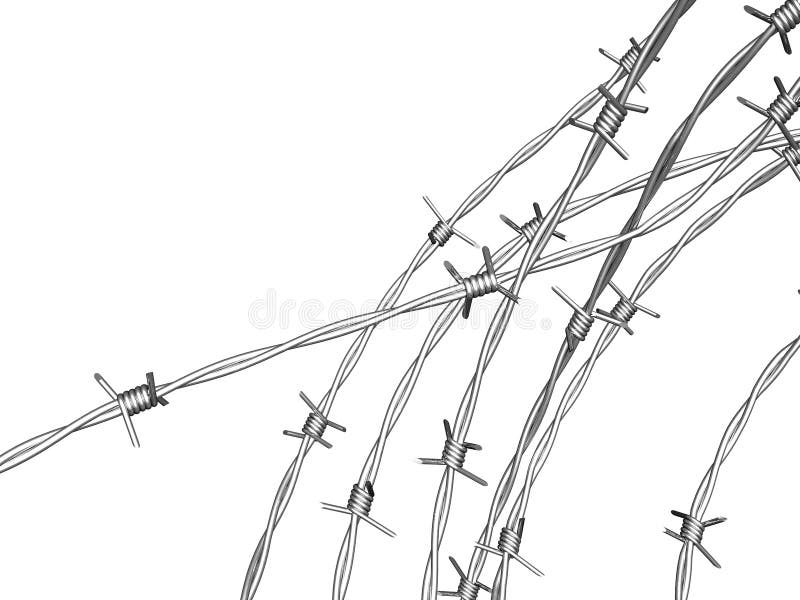 Prikkeldraad Dat In Spiraal Wordt Gekruld Stock Illustratie ...