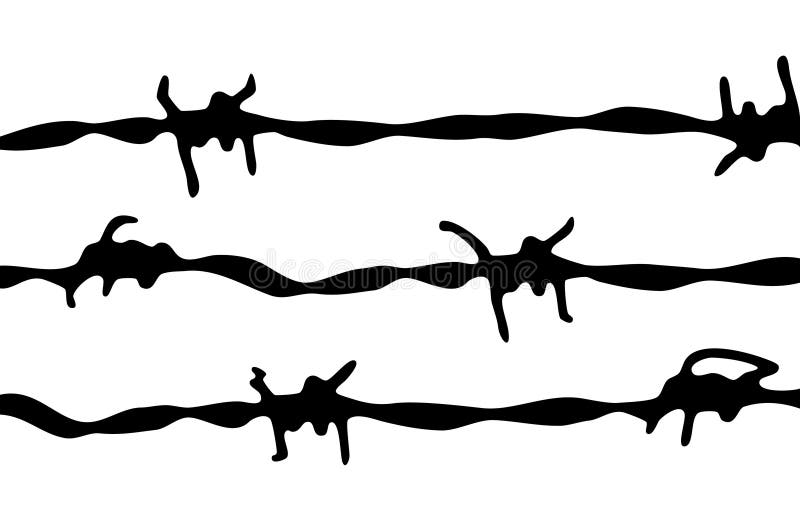Prikkeldraad vector illustratie. Illustration of beperking - 1547719
