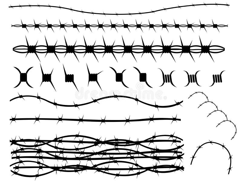 Prikkeldraad vector illustratie. Illustration of grens - 30343884
