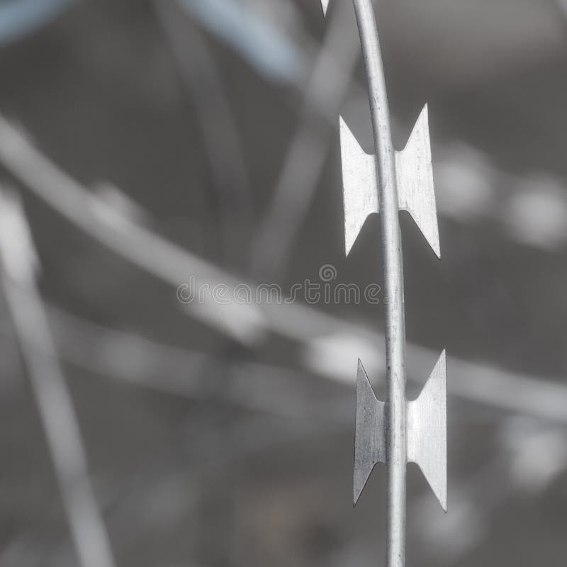 Scheermesdraad stock afbeelding. Image of grens, metaal - 1764861