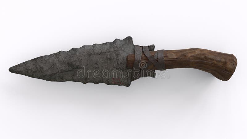 Primal Stone Age Tools and Weapon Isolated on White Background Vector ...