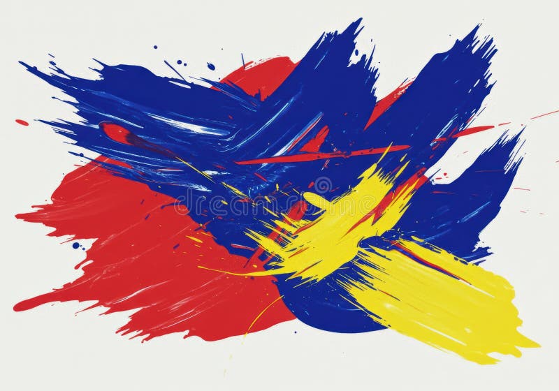 Primary Colors Bold Paint Explosion Stock Illustration - Illustration ...