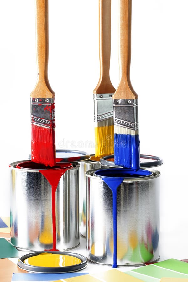 Primary colors oil paint stock photo. Image of draw, acrylic - 9955948