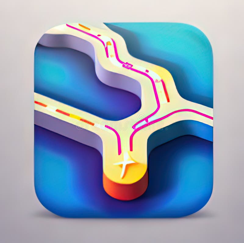 Primary Education Software App Icon. Generative AI. Stock Illustration ...