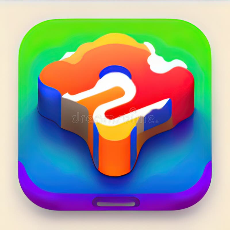 Primary Education Software App Style Icon. Generative AI. Stock ...