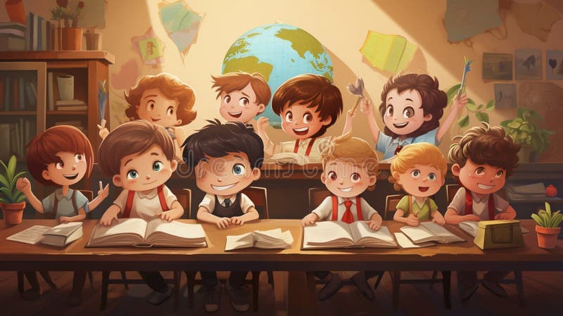 Anime Boy Studying Book in Nature, Anime Man in Desk Working. Anime Boy ...