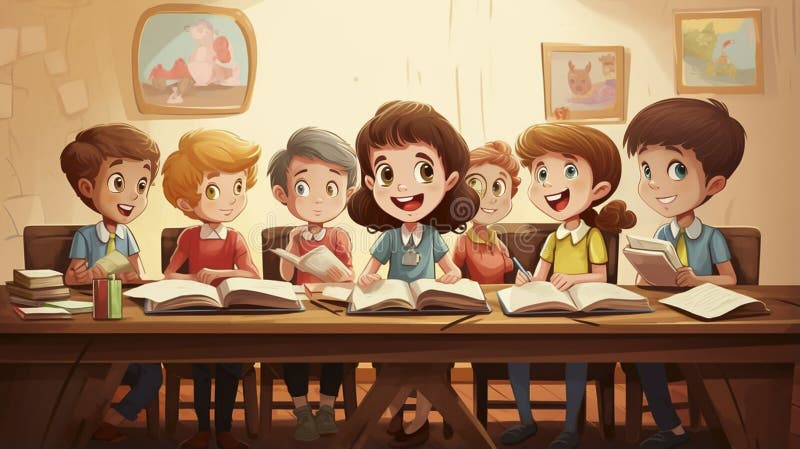 Anime Boy Studying Book in Nature, Anime Man in Desk Working. Anime Boy ...