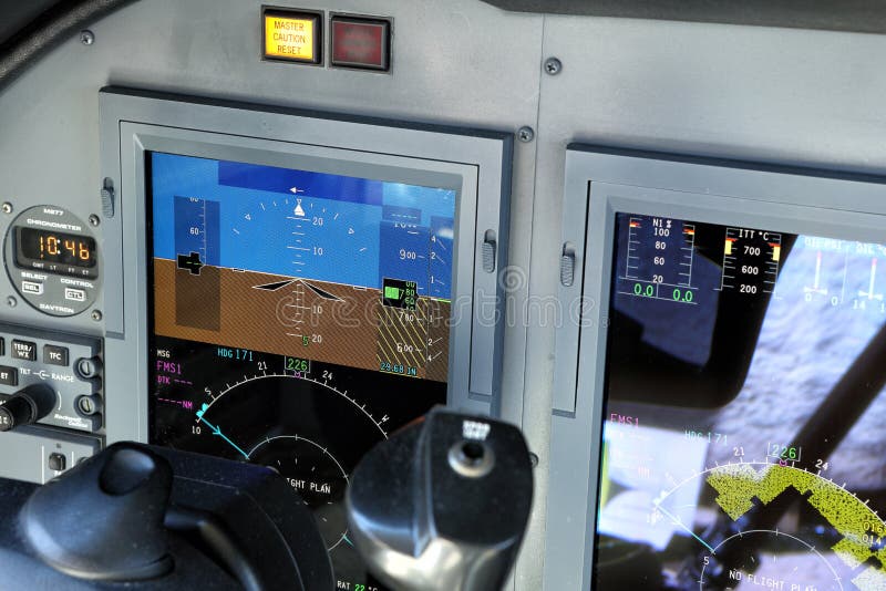 Primary flight display stock image. Image of frequency - 72248171