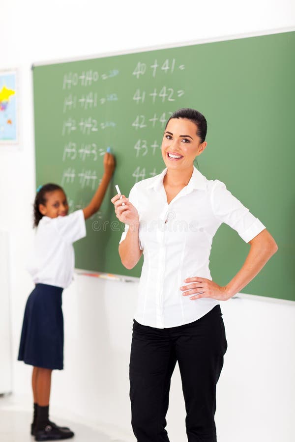 Primary maths teacher stock image. Image of beautiful - 29287623