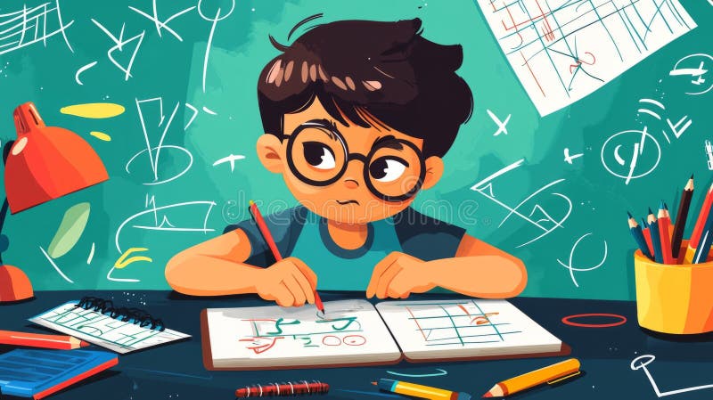 Primary School Children Working on a Test Assignment in Class: Smart ...