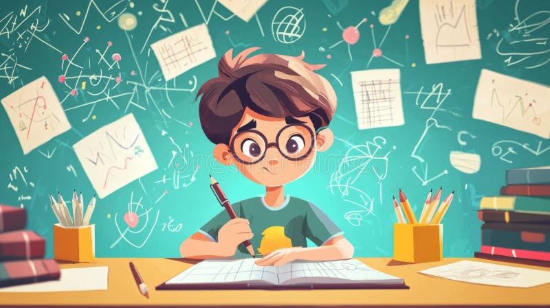 Primary School Children Working on a Test Assignment in Class: Smart ...