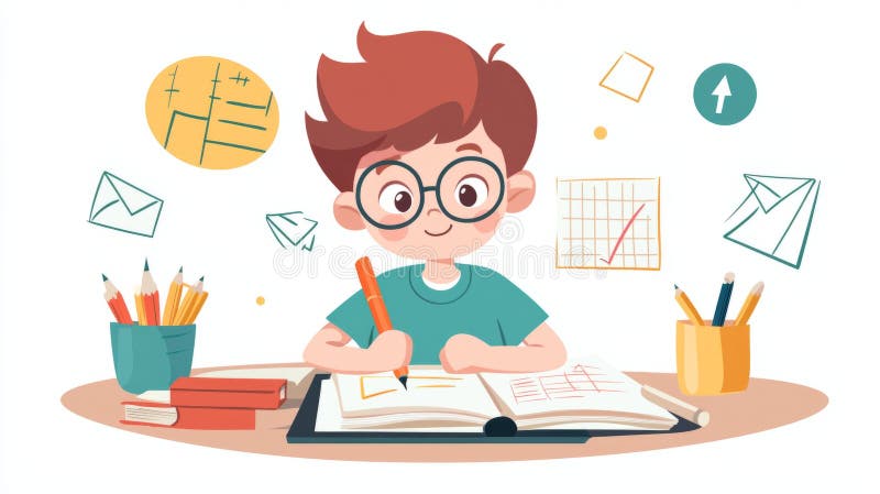 Primary School Children Working on a Test Assignment in Class: Smart ...